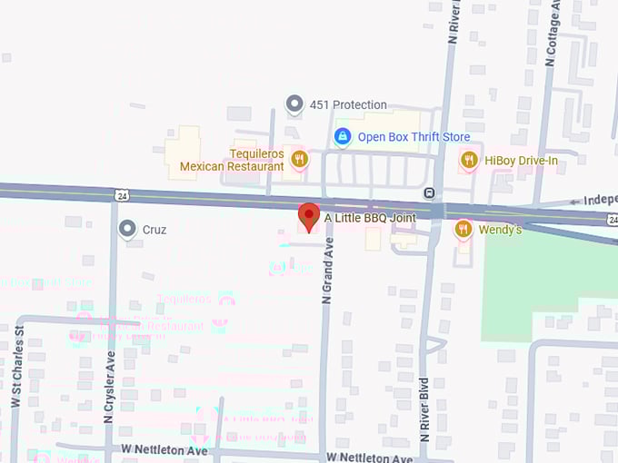 16. a little bbq joint map