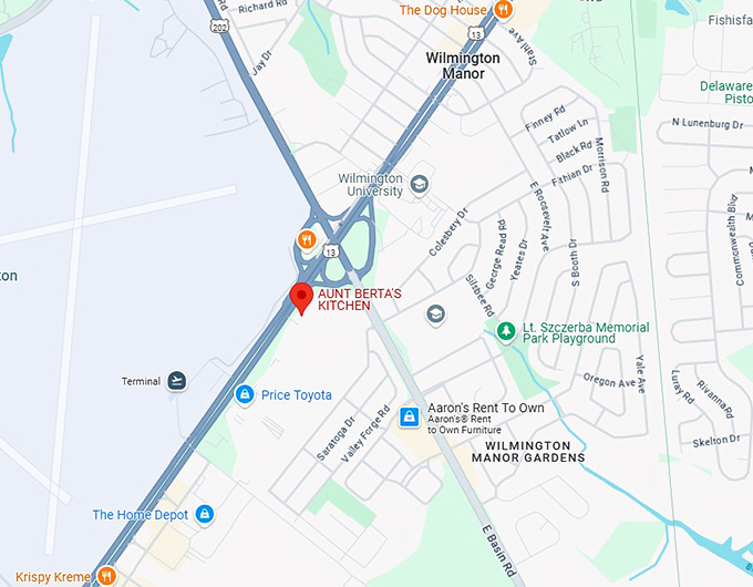 16. aunt berta's kitchen map