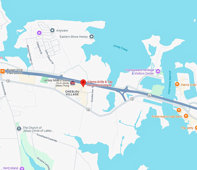 16. adams grille & tap house kent island map