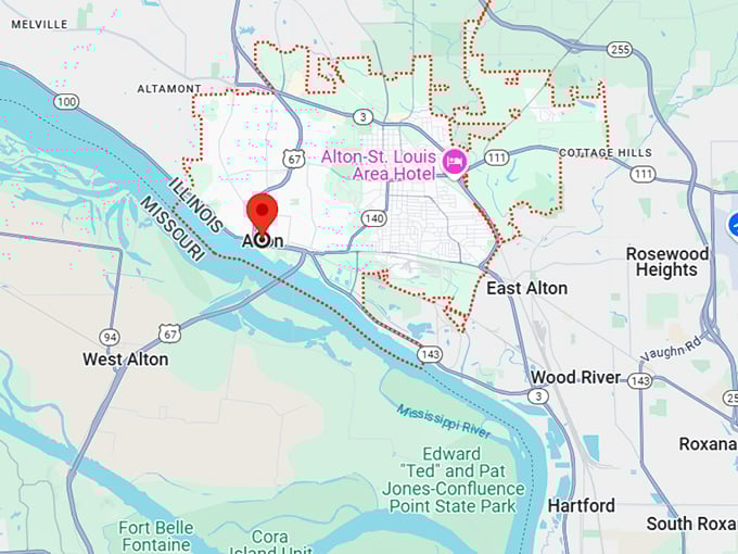 16. alton illinois map