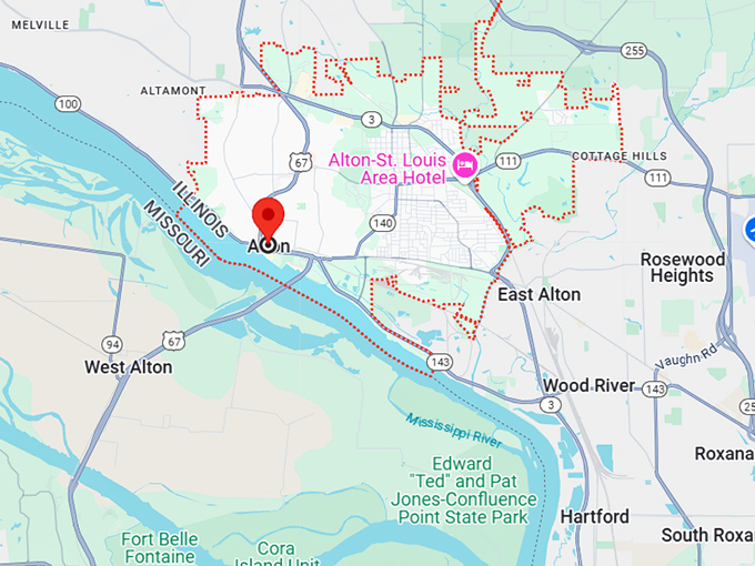 16. alton illinois map