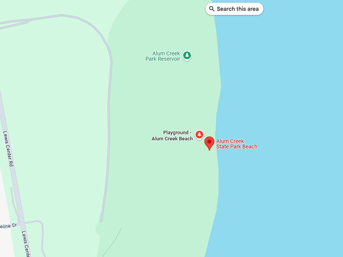 16. alum creek state park beach map