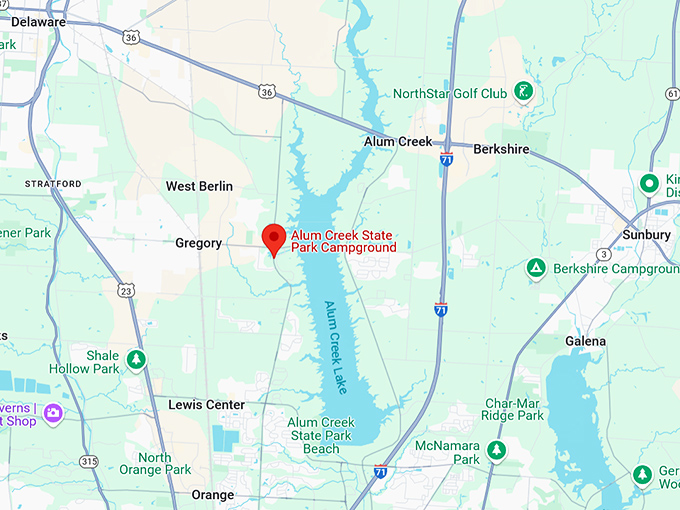 16. alum creek state park campground map
