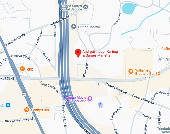 16. andretti indoor karting & games marietta map