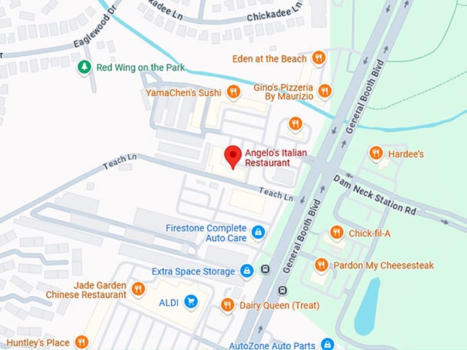 16. angelo's italian restaurant map