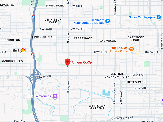 16. antique co op map