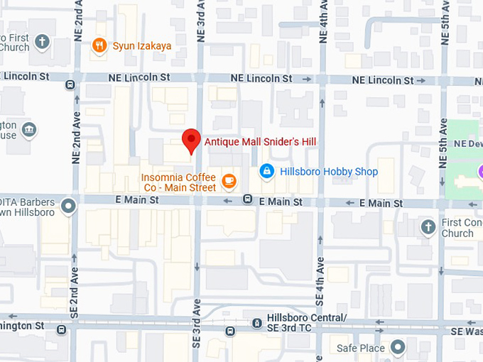 16. antique mall snider's hill map