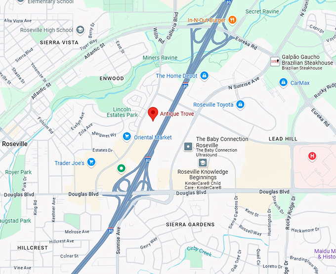 16. antique trove map