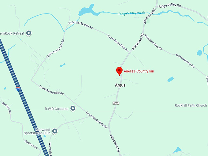 16. arielle's country inn map