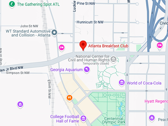 16. atlanta breakfast club map