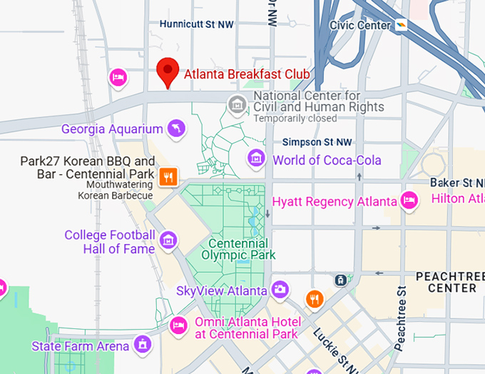 16. atlanta breakfast club map