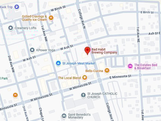 16. bad habit brewing company map