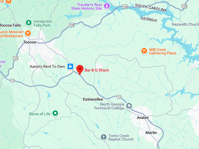 16. bar b q shack map