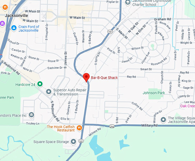 16. bar b que shack map