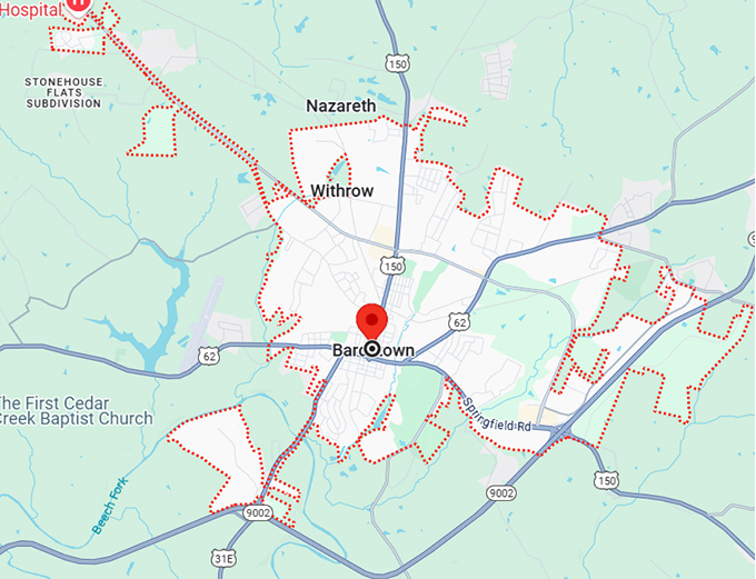 16. bardstown kentucky map