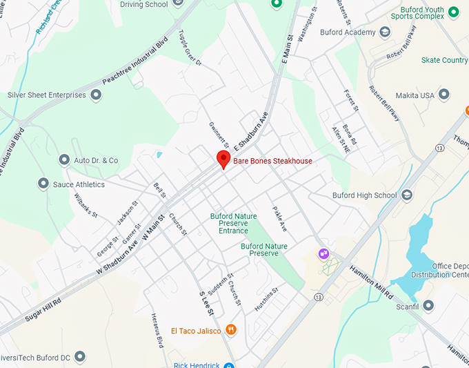 16. bare bones steakhouse map