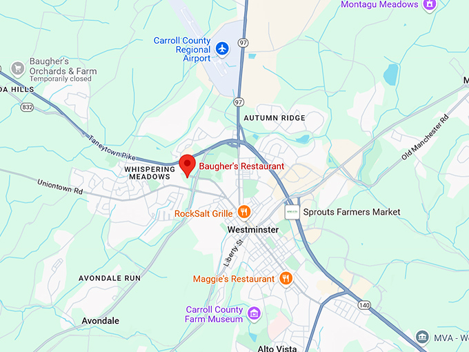 16. baugher's restaurant map