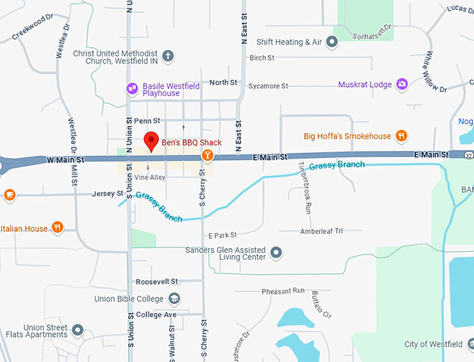 16. ben's bbq shack map