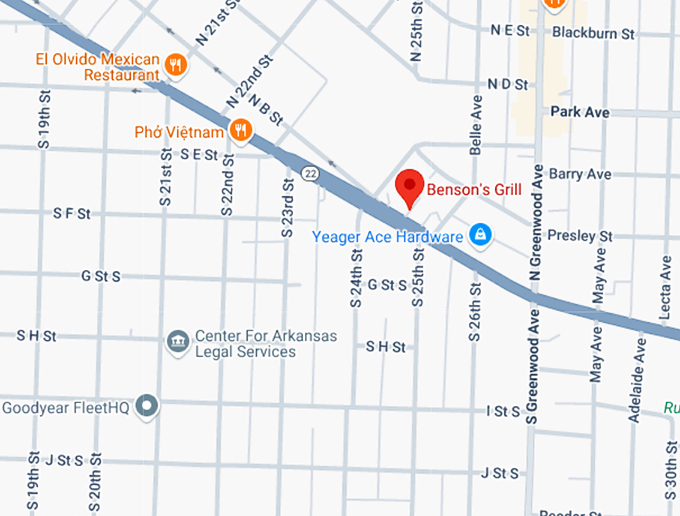 16. benson's grill map