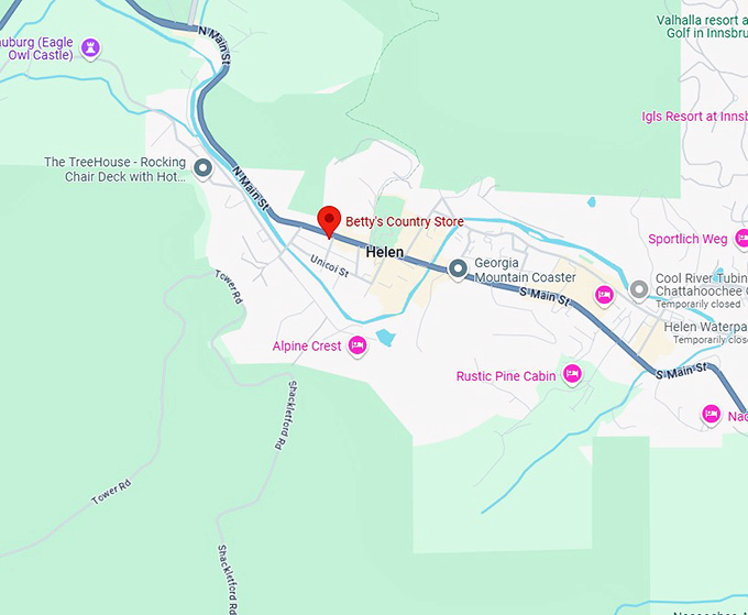 16. betty's country store map