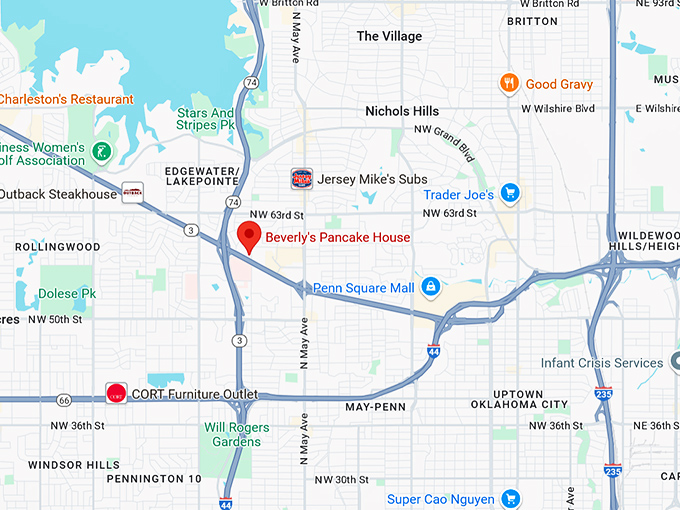 16. beverly's pancake house map
