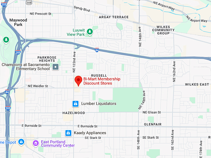 16. bi mart membership discount stores (12321 ne halsey st) map