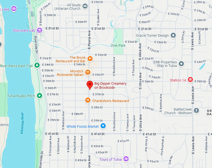 16. big dipper creamery on brookside map