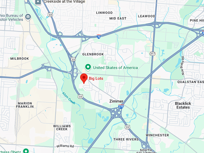 16. big lots (2837 winchester pike) map