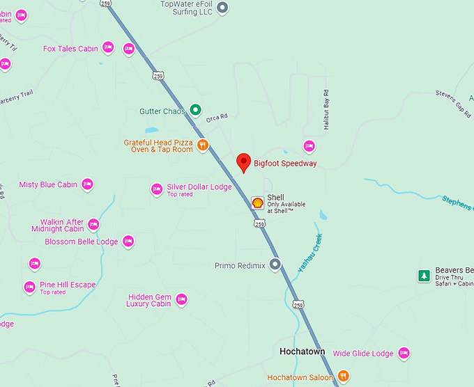 16. bigfoot speedway map