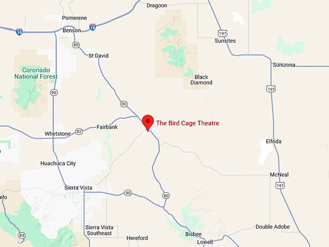 16. bird cage theatre map