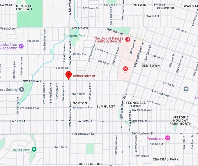 16. bobo's drive in map