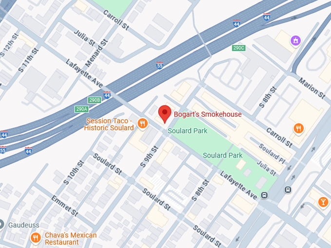 16. bogart's smokehouse map