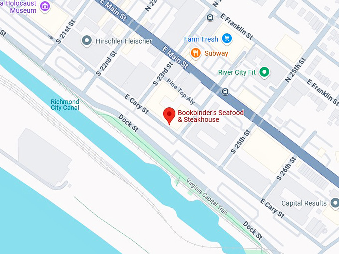 16. bookbinder's seafood & steakhouse map