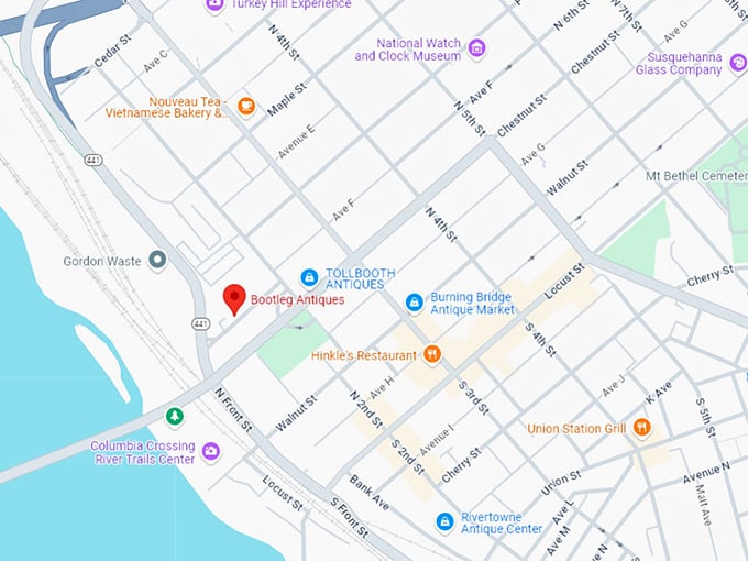 16. bootleg antiques map