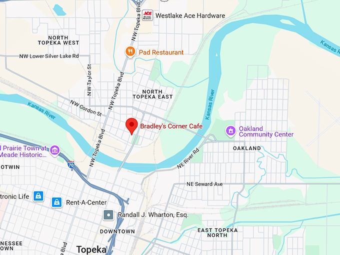 16. bradley's corner cafe map