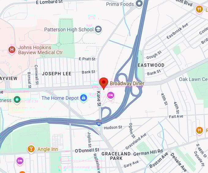 16. broadway diner map