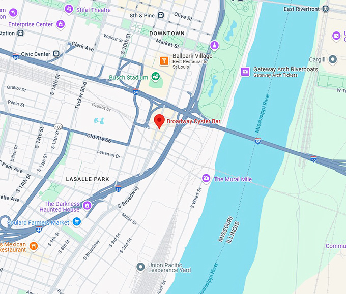 16. broadway oyster bar map