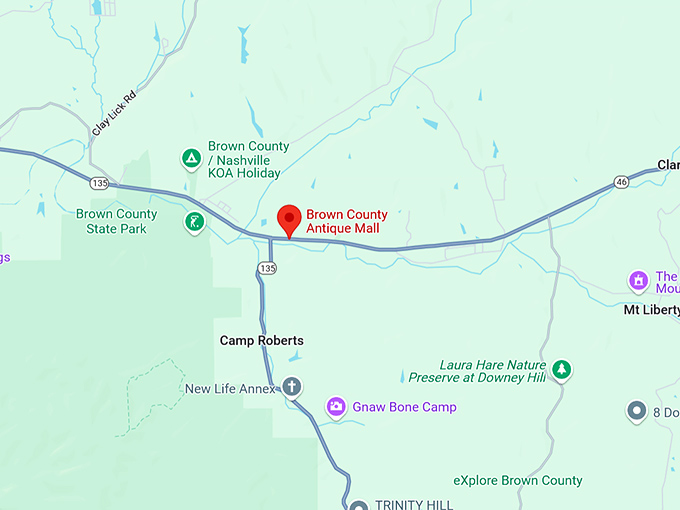 16. brown county antique mall map