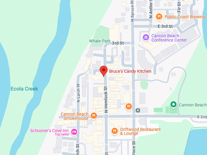 16. bruce's candy kitchen map