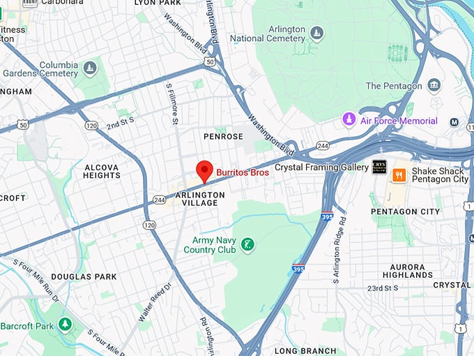 16. burritos bros map