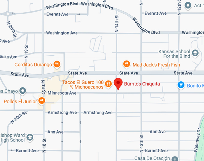 16. burritos chiquita map