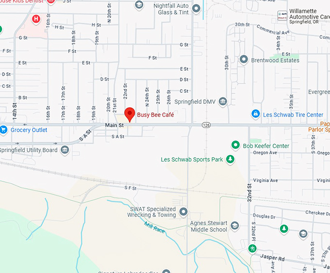 16. busy bee caf&eacute; map