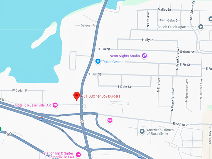 16. cj's butcher boy burgers map