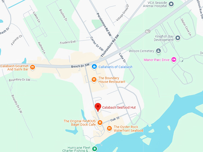 16. calabash seafood hut map