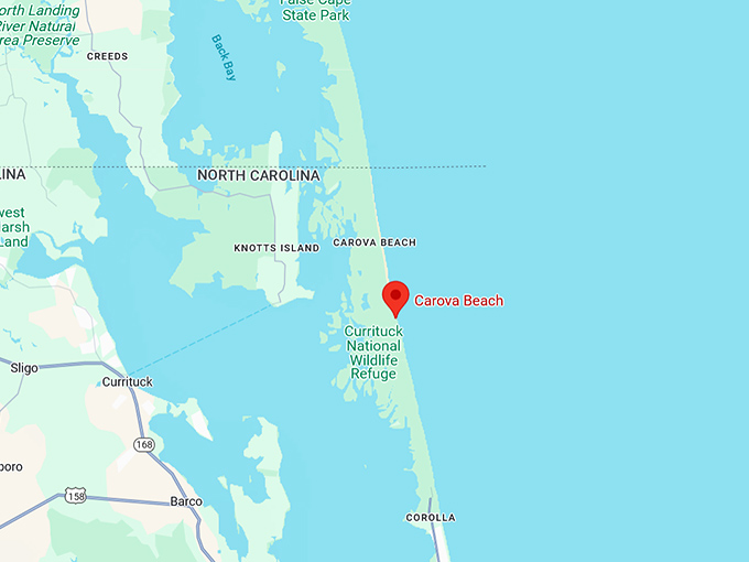 16. carova beach map