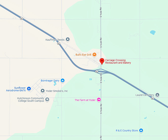 16. carriage crossing restaurant and bakery map