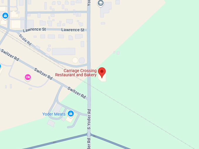 16. carriage crossing restaurant map