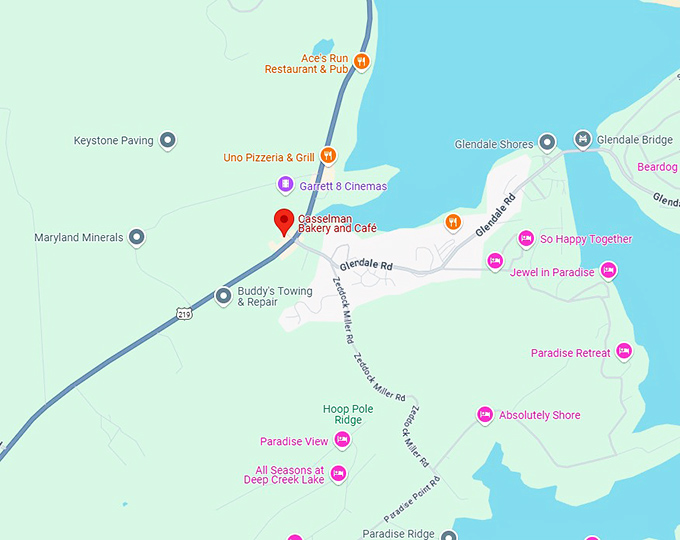 16. casselman bakery and caf&eacute; map