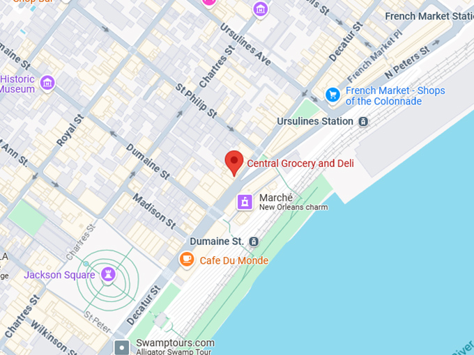 16. central grocery and deli map