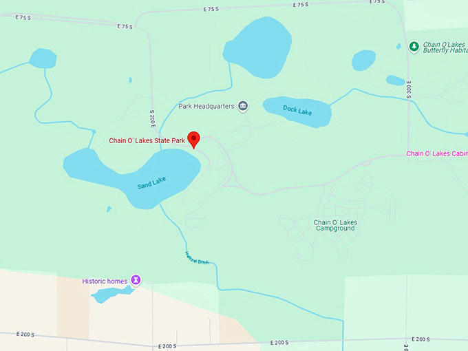 16. chain o’ lakes state park map